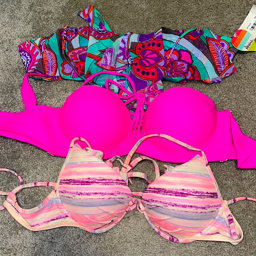 Victoria’s Secret And Raisins Brand Bikini Tops - Gem